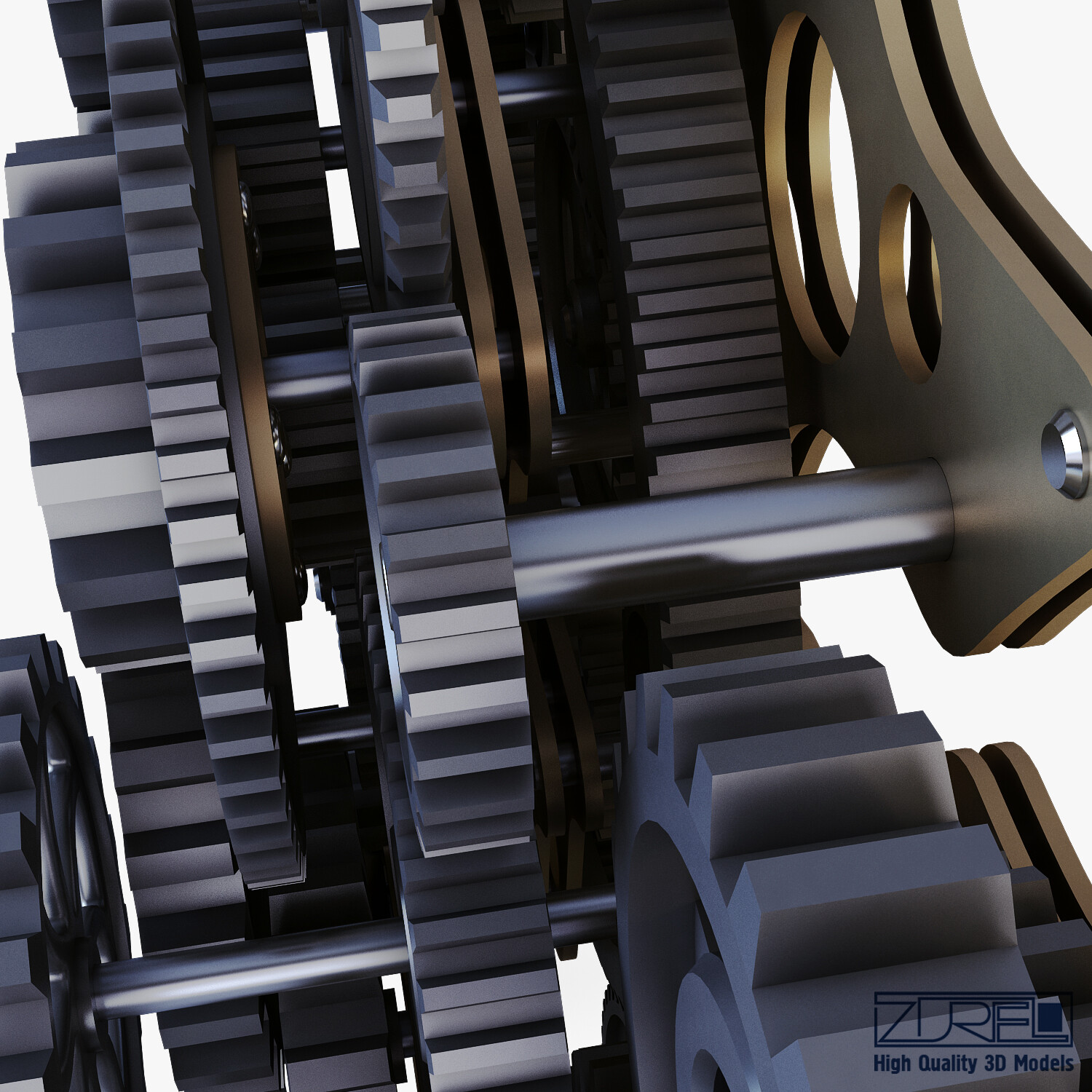ArtStation - Gear Mechanism Low Poly v 1 | Resources
