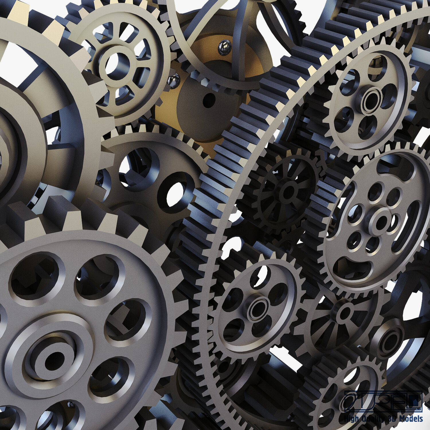 ArtStation - Gear Mechanism Low Poly v 2 | Resources