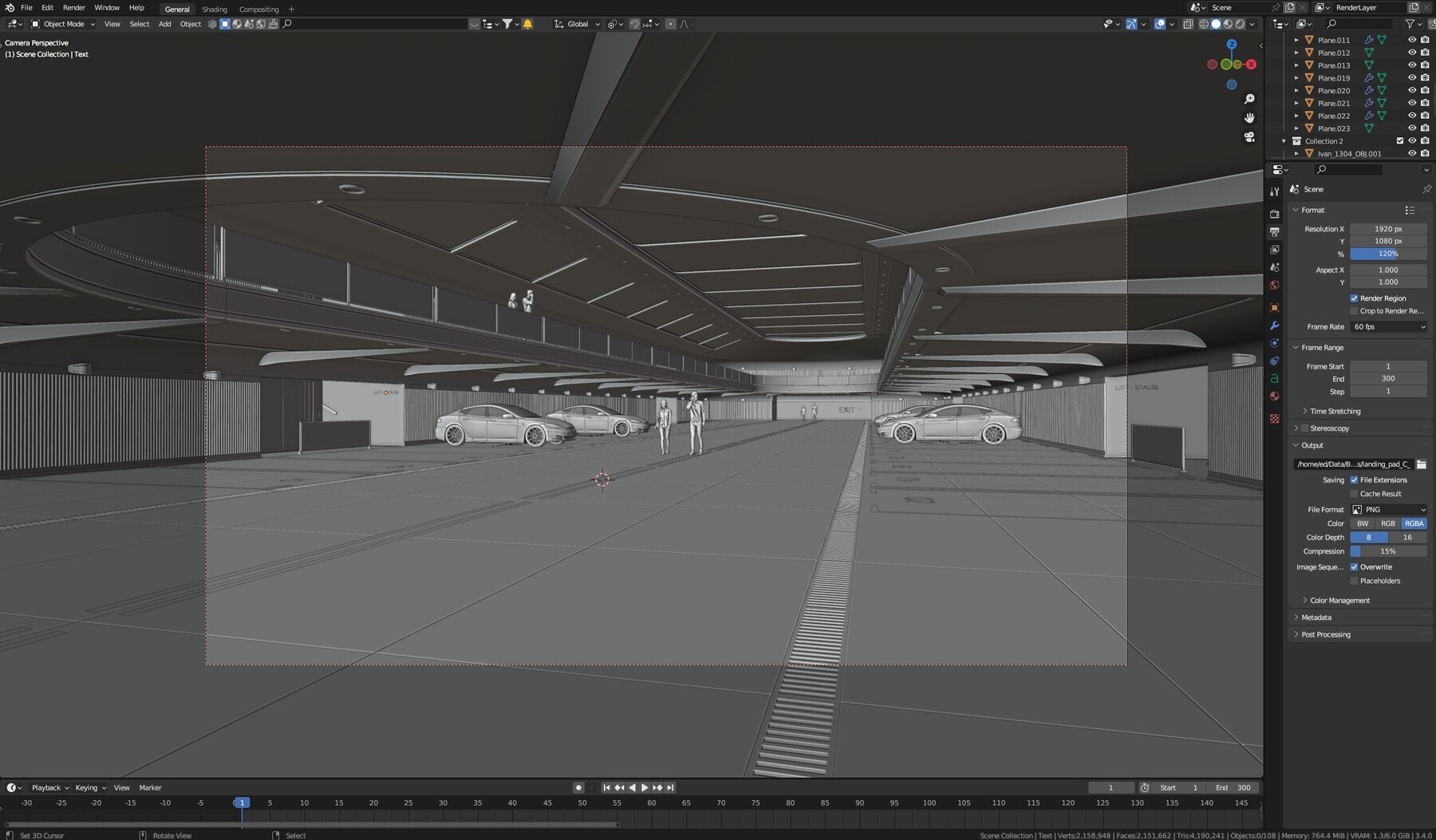 ArtStation - Modern Luxury Car Park / Garage / Hall - Hipoly 3D Model | Resources