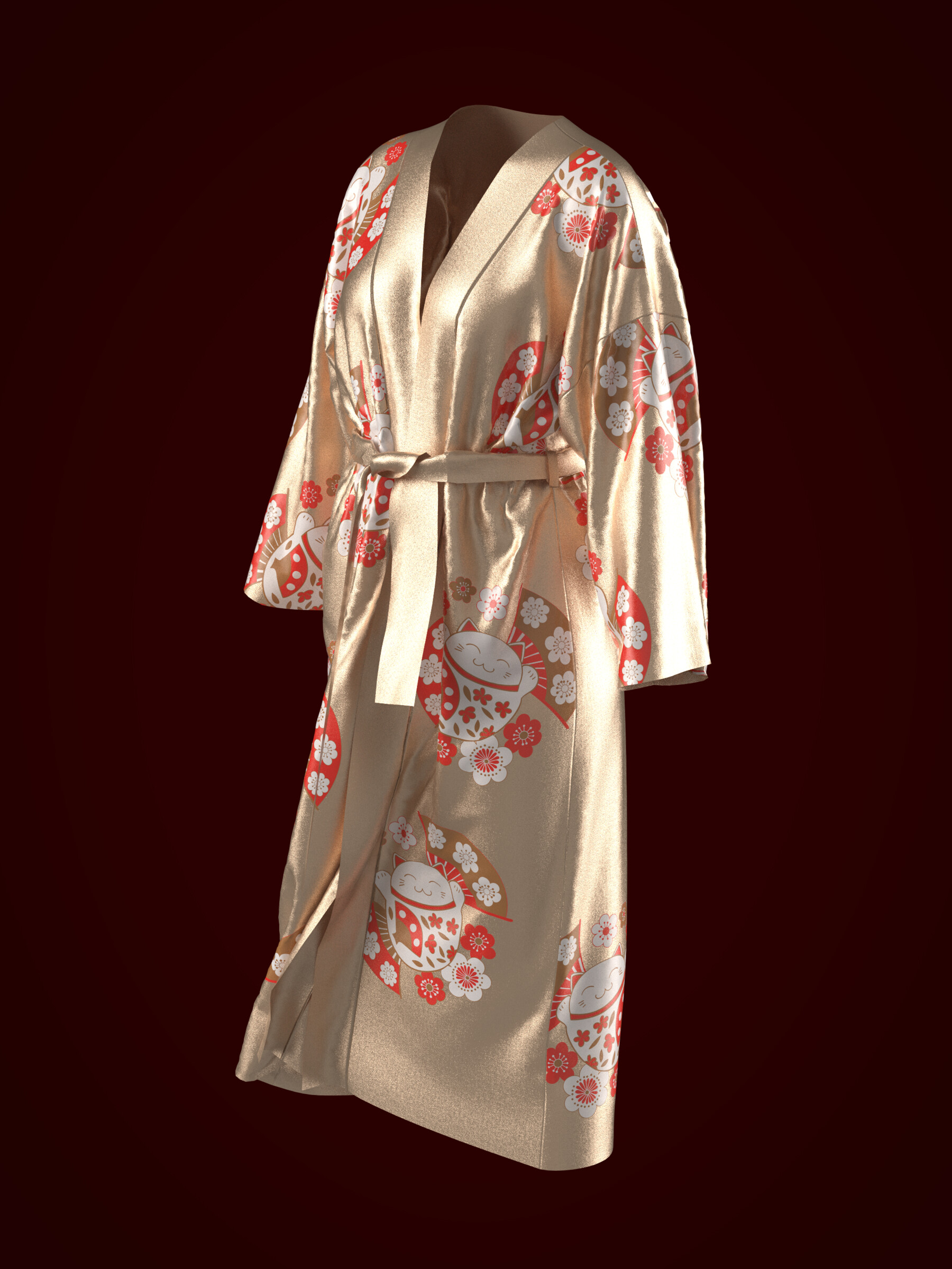ArtStation - 3D GOLD KIMONO | Resources