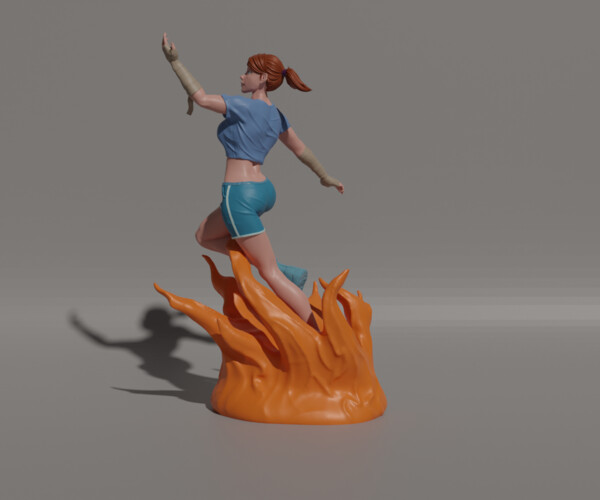 ArtStation - Fire girl Model | Resources