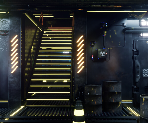 ArtStation - Sci-fi Environment Engine Room For UE5 | Game Assets