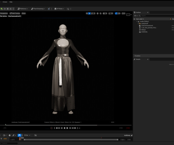 ArtStation - Metahuman Kebaya Dress | Resources