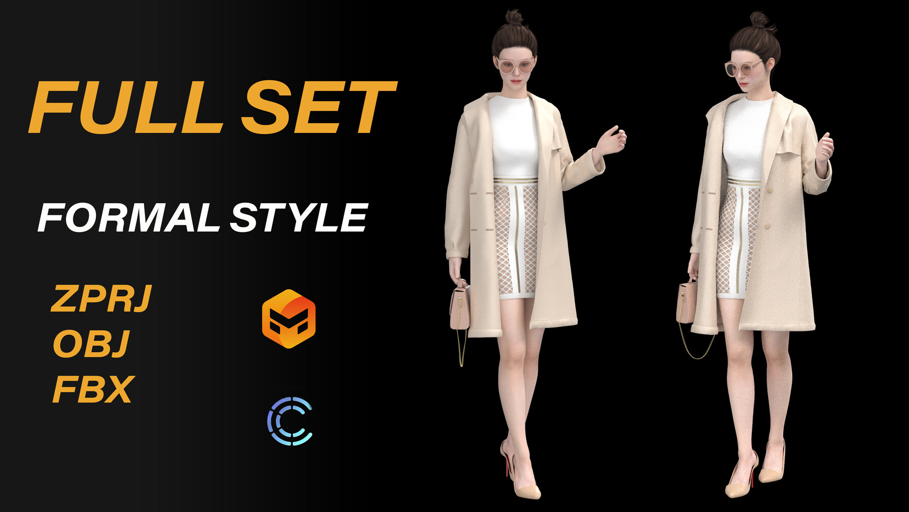 ArtStation - FULL FORMAL SET WOMEN : MARVELOUS / CLO 3D | Resources