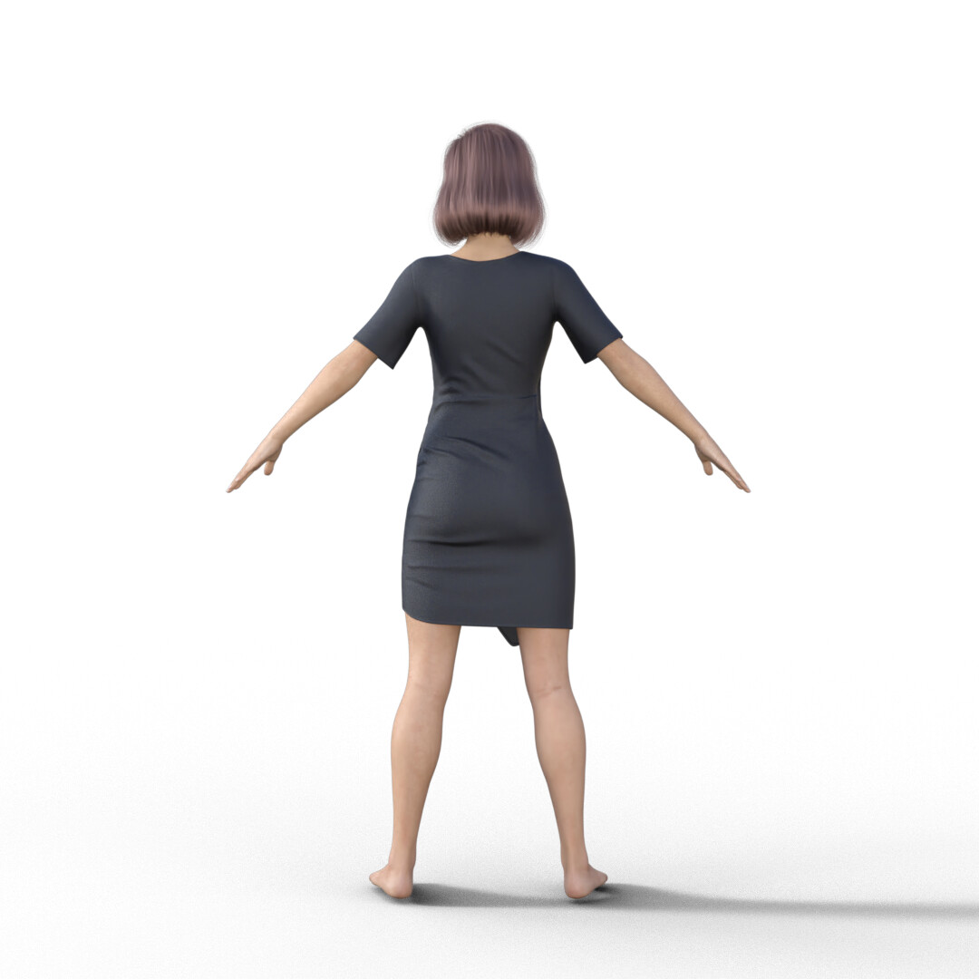 ArtStation - Deyonna-Mature sexy short hair beauty//blendshape facial ...