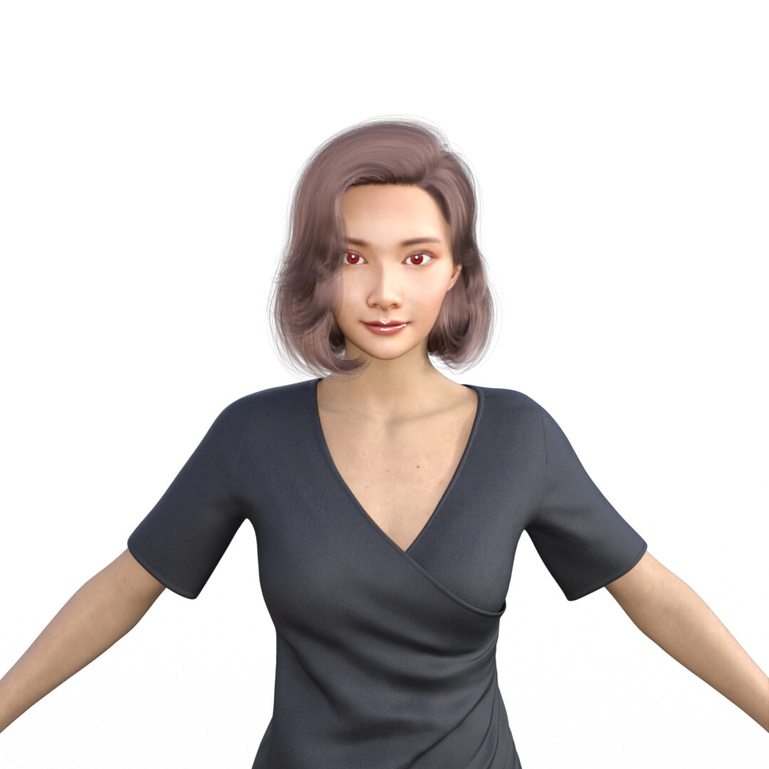 ArtStation - Deyonna-Mature sexy short hair beauty//blendshape facial ...