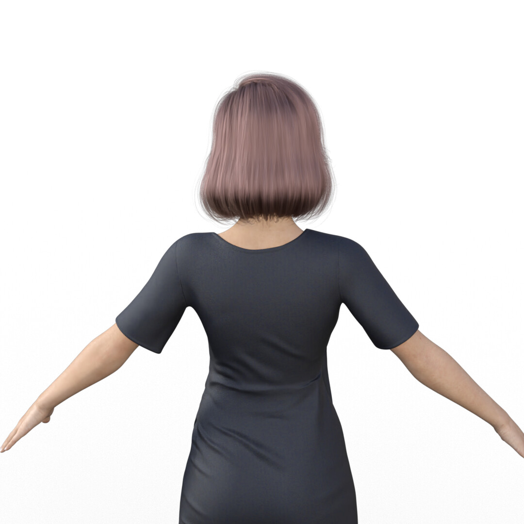 ArtStation - Deyonna-Mature sexy short hair beauty//blendshape facial ...