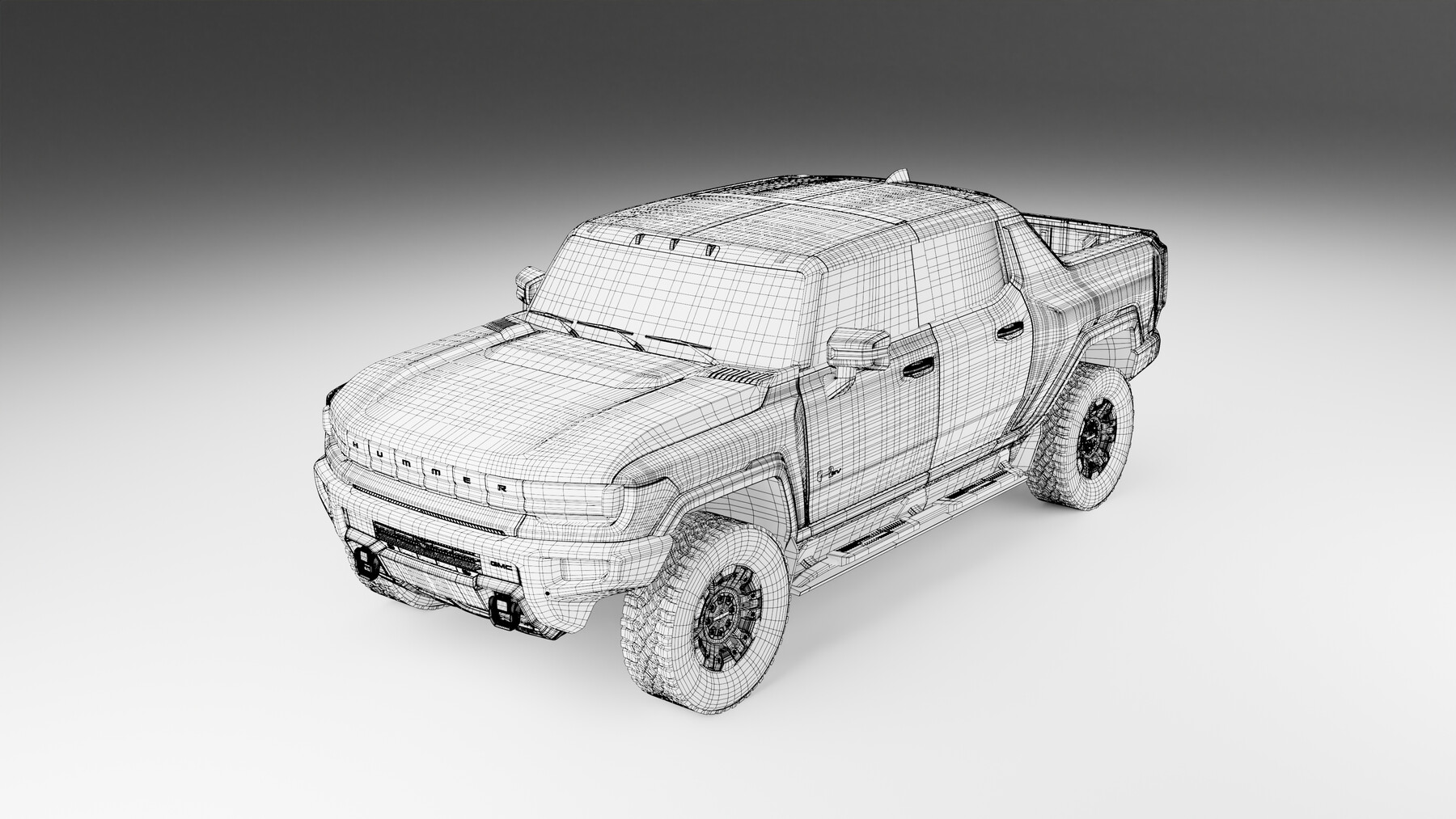 ArtStation - 3D Car Hummer Pickup Truck 2023 with textures | Game Assets