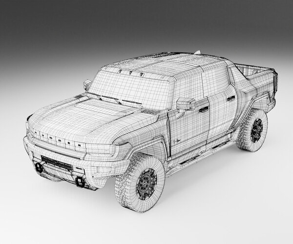ArtStation - 3D Car Hummer Pickup Truck 2023 with textures | Game Assets