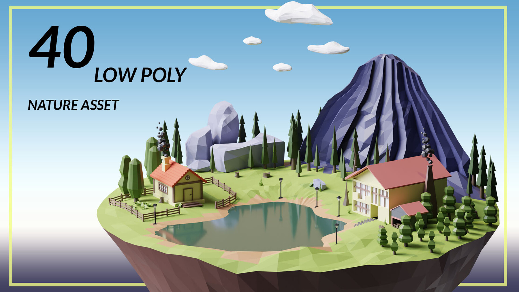 ArtStation - 40 Low Poly Nature Asset | Game Assets