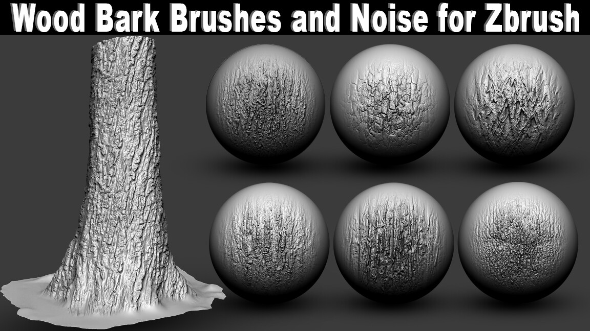 ArtStation - Wood Bark Brushes and Noise for Zbrush | Brushes