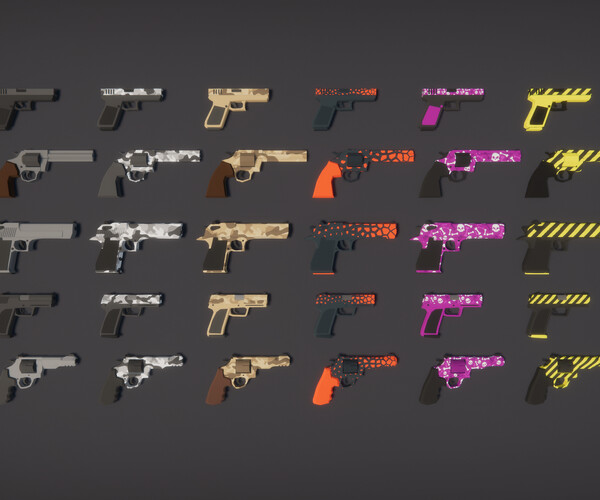 ArtStation - Low Poly FPS Weapons Pack 2 - Asset for Unity 3D | Game Assets