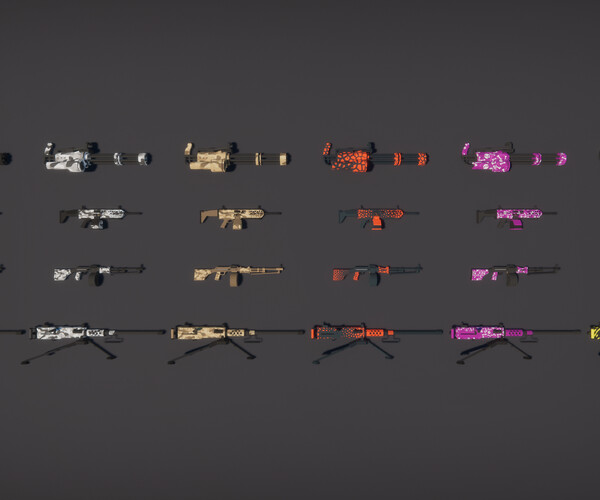 Artstation Low Poly Fps Weapons Pack 2 Asset For Unity 3d Game Assets