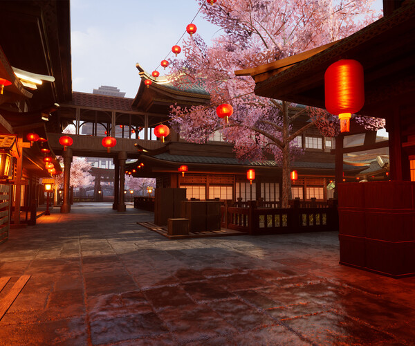 ArtStation - Asian City Kit | Game Assets