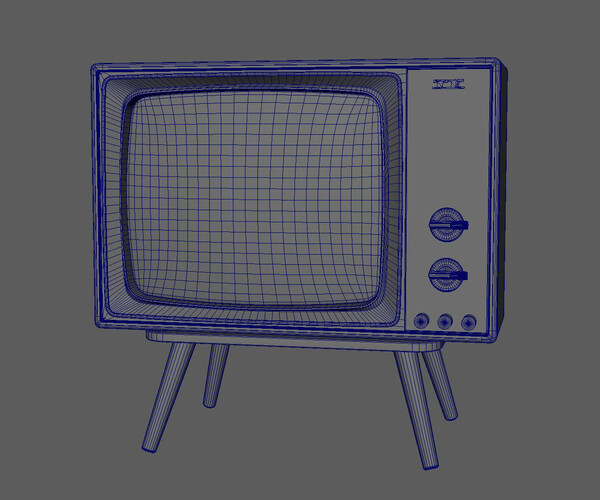 ArtStation - Old tv low poly | Game Assets