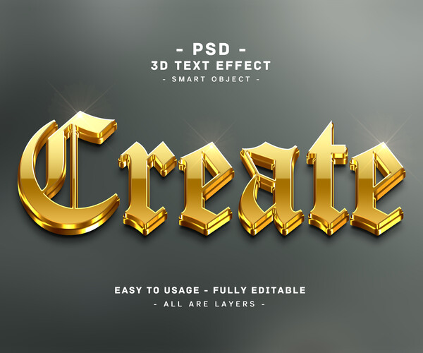 ArtStation - Create PSD fully editable text effect. Layer style PSD ...