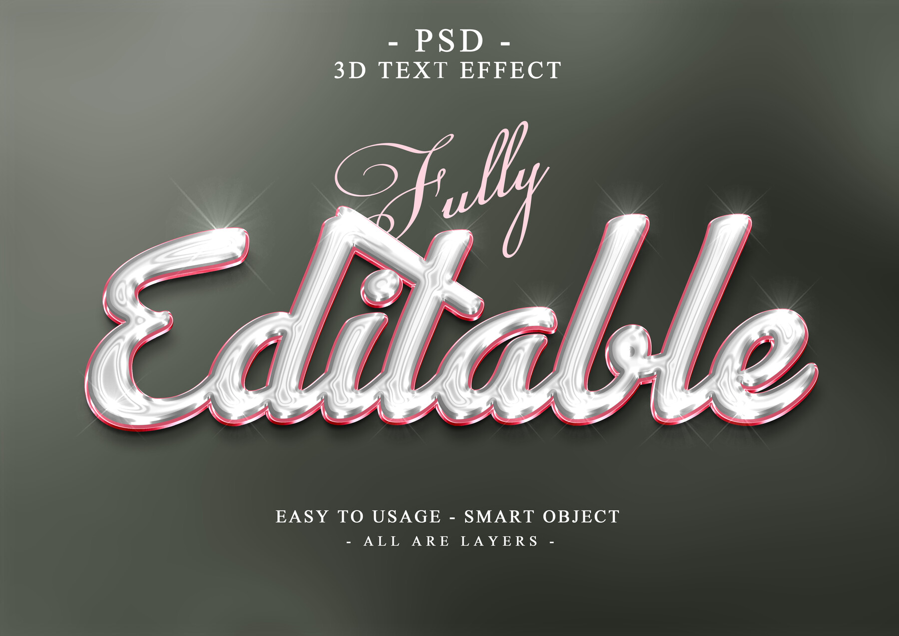 ArtStation - Editable PSD fully editable text effect. Layer style PSD ...