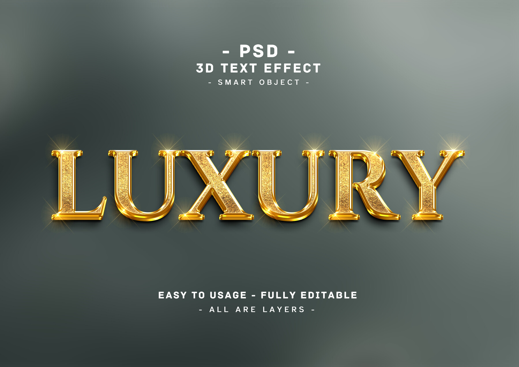 ArtStation - Luxury PSD fully editable text effect. Layer style PSD ...