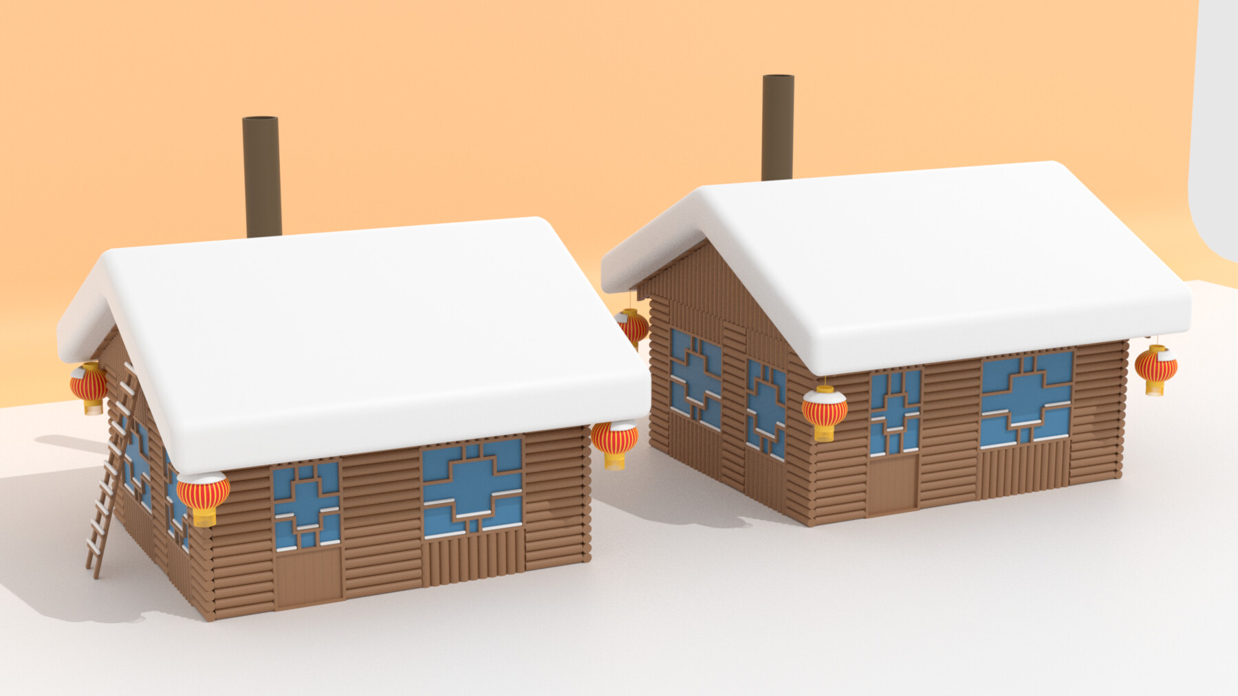 ArtStation - Chinese Snow Village House | Resources