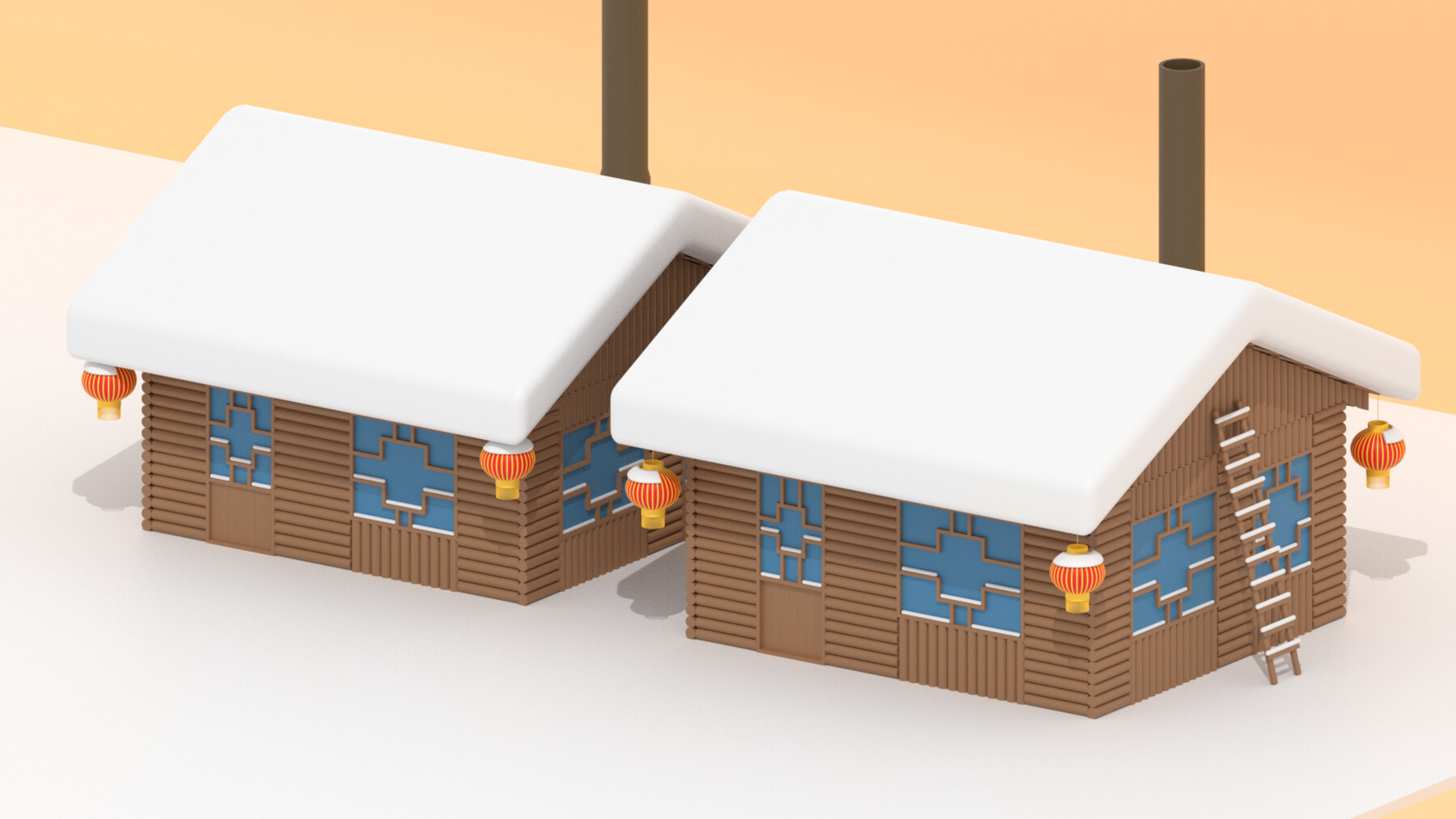 ArtStation - Chinese Snow Village House | Resources