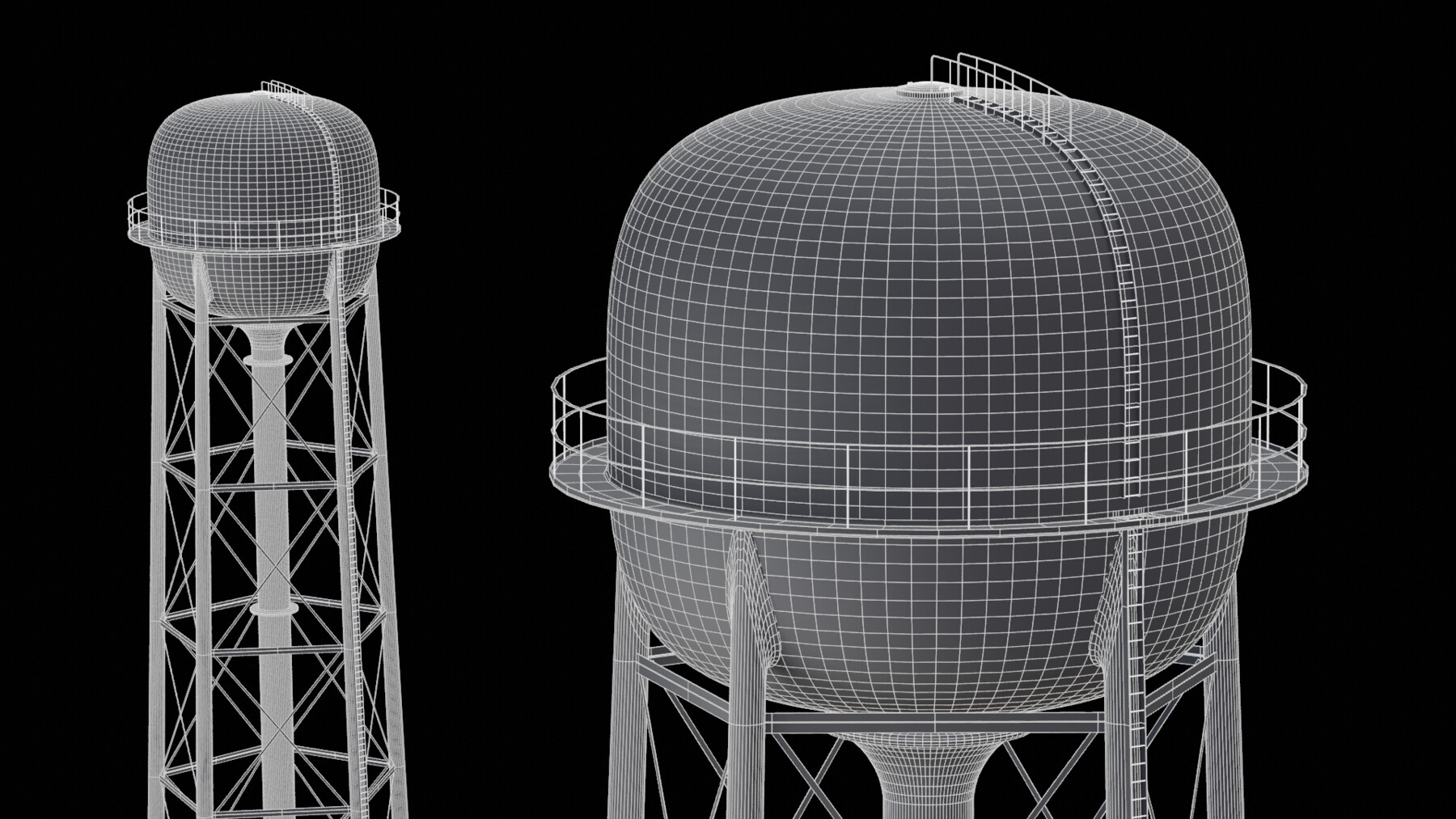 ArtStation - Water Tower Tank | Game Assets
