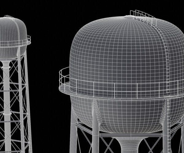 ArtStation - Water Tower Tank | Game Assets
