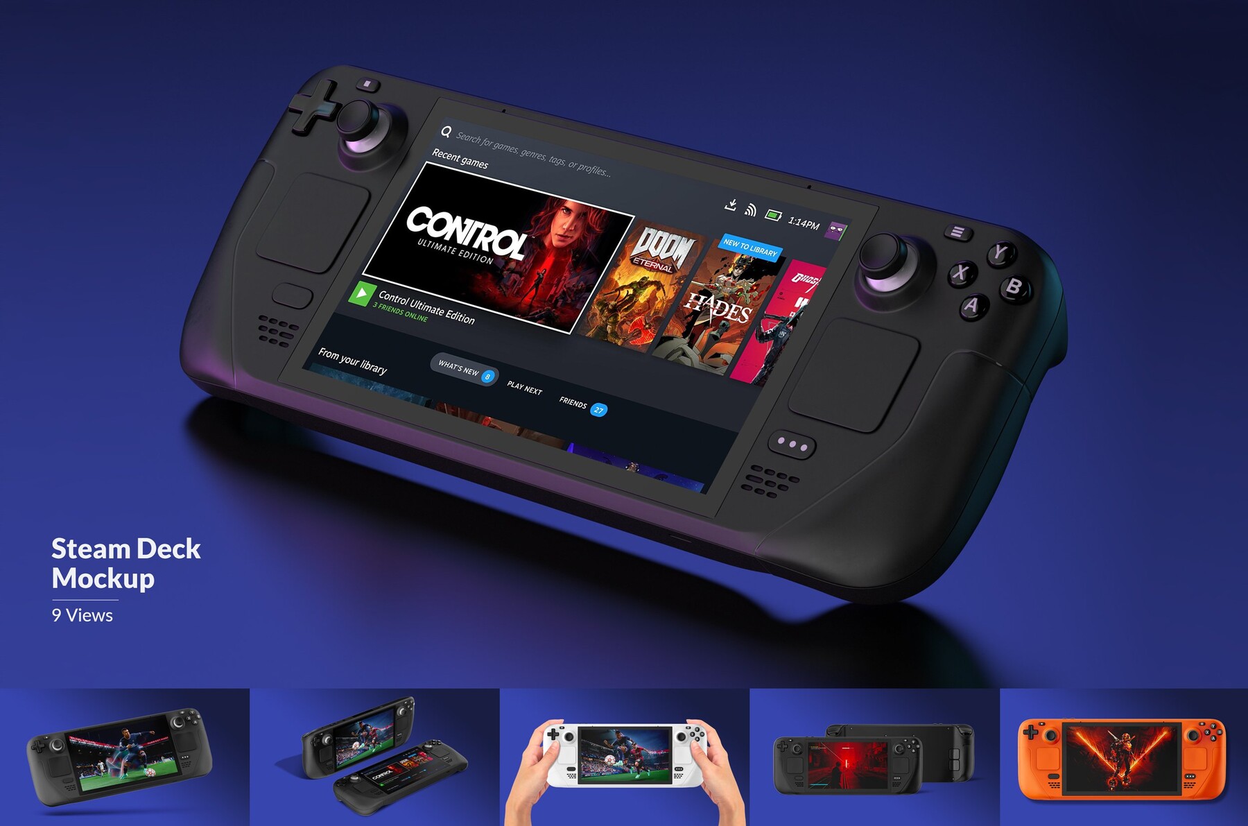 ArtStation - Steam Deck Gaming Mockup | Resources