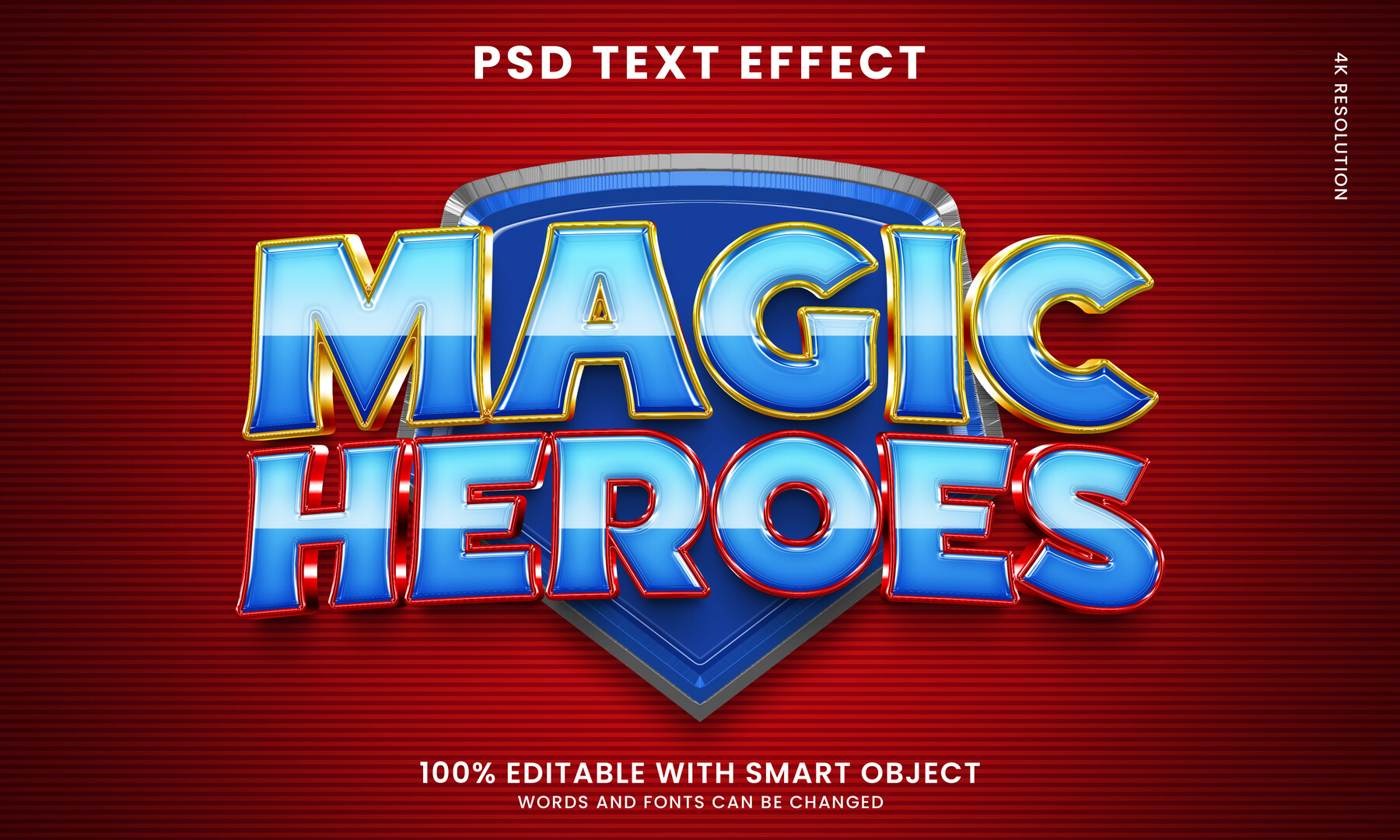 ArtStation - 3D Magic Heroes. PSD fully editable text effect. Layer ...