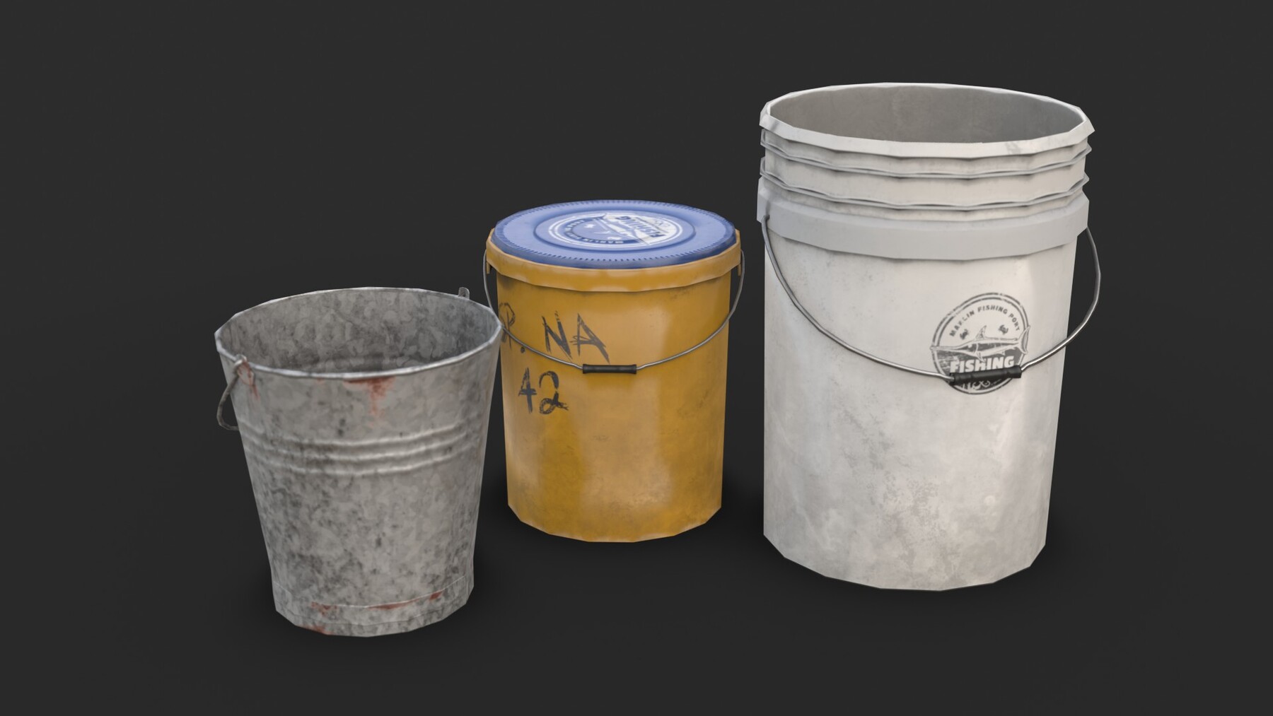 ArtStation - Fishing Buckets | Game Assets