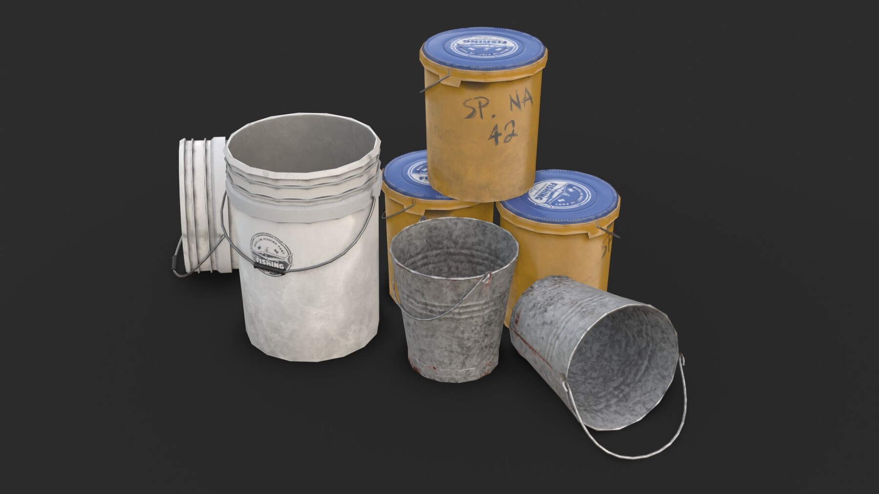 ArtStation - Fishing Buckets | Game Assets