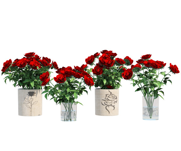 ArtStation - Interior Redrose flowers | Game Assets