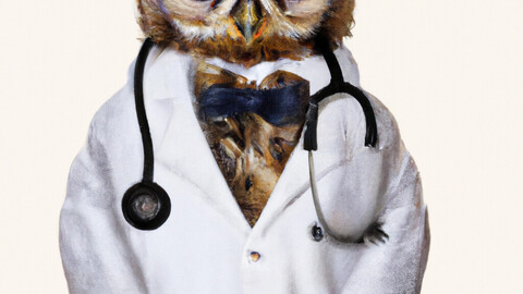 ArtStation - owl dressed as a doctor | Artworks
