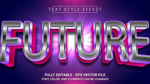 ArtStation - Future, Text Effects, EPS Template File | Artworks