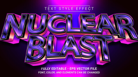 ArtStation - Nuclear Blast, Text Effects, EPS Template File | Artworks