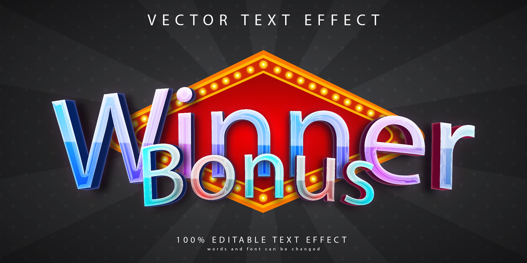 ArtStation - Winner Bonus, Text Effects, EPS Template File | Artworks