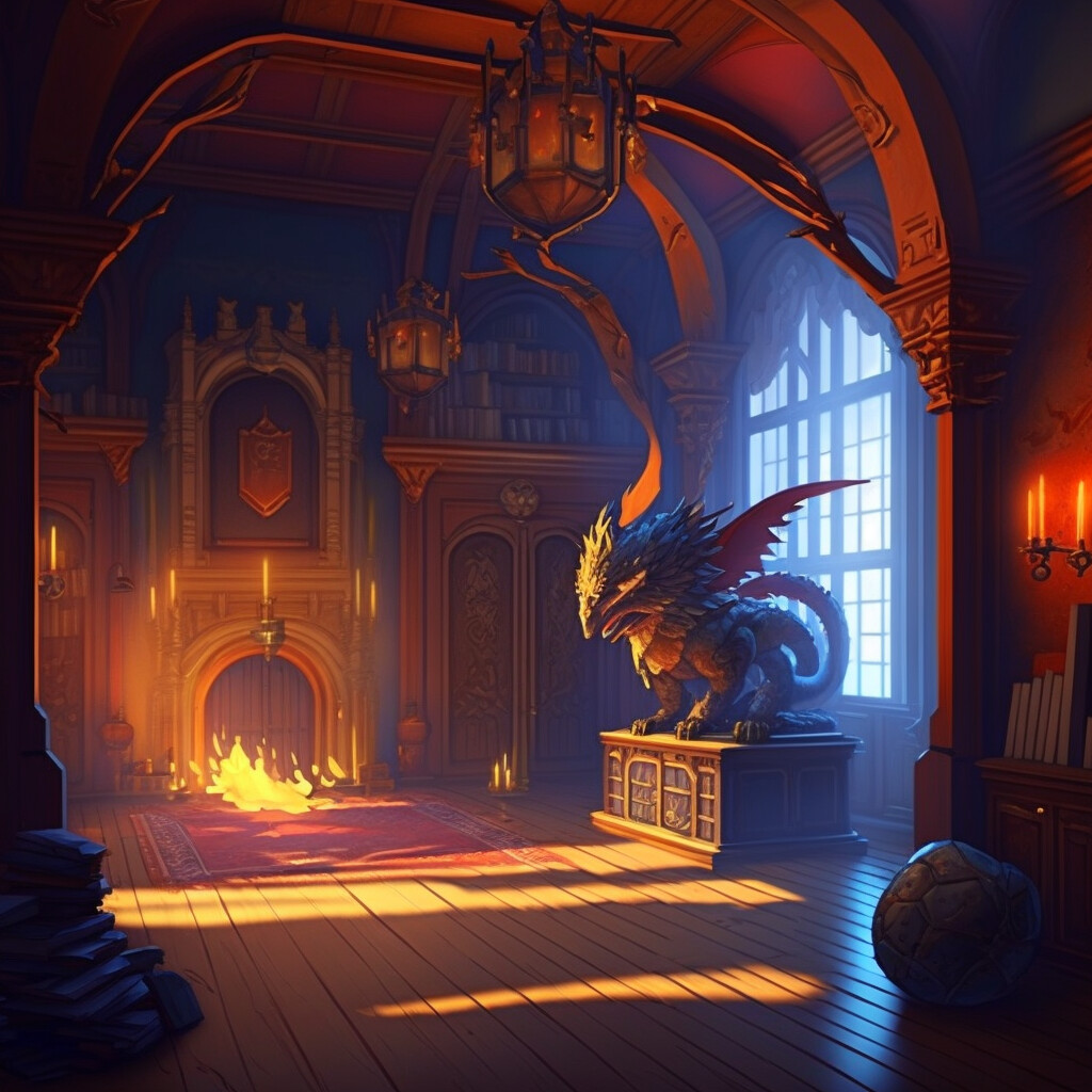 ArtStation - Dragon's Domain: A Medieval Castle Library 10 | Artworks