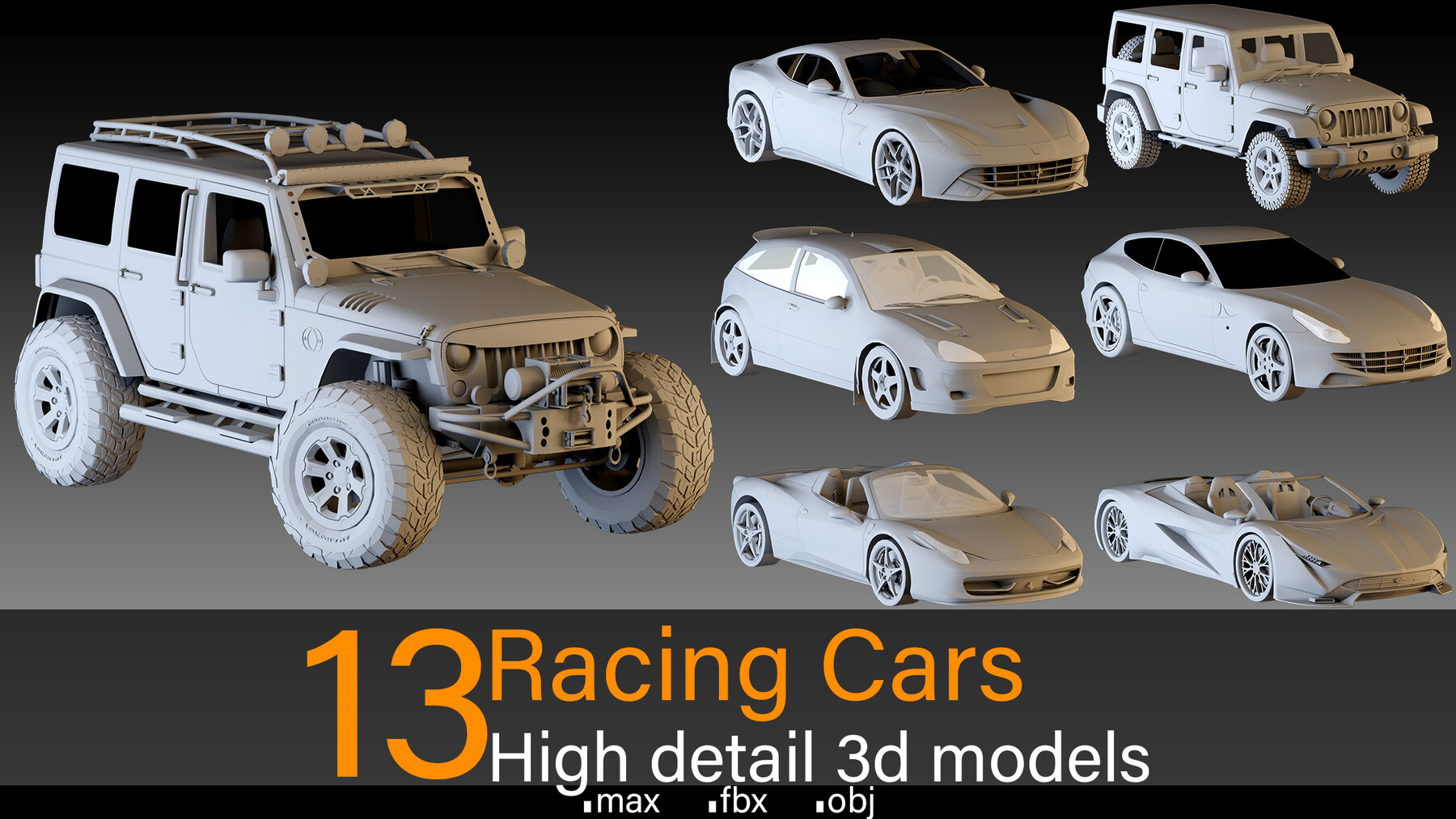 ArtStation - 13 Racing Cars- High detail 3d models | Resources