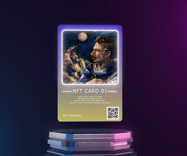 ArtStation - 4 in 1 Unique NFT trading Cards Template Photoshop | Artworks