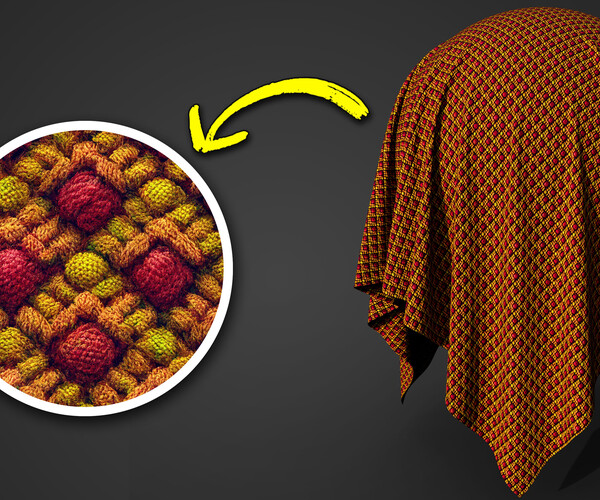 ArtStation - 100 Seamless Fabric Pattern Vol.06 + Video Tutorial | Brushes