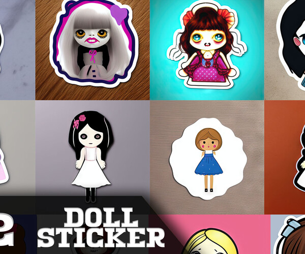 ArtStation - 212 doll sticker(More Than 4K Resolution) | Artworks