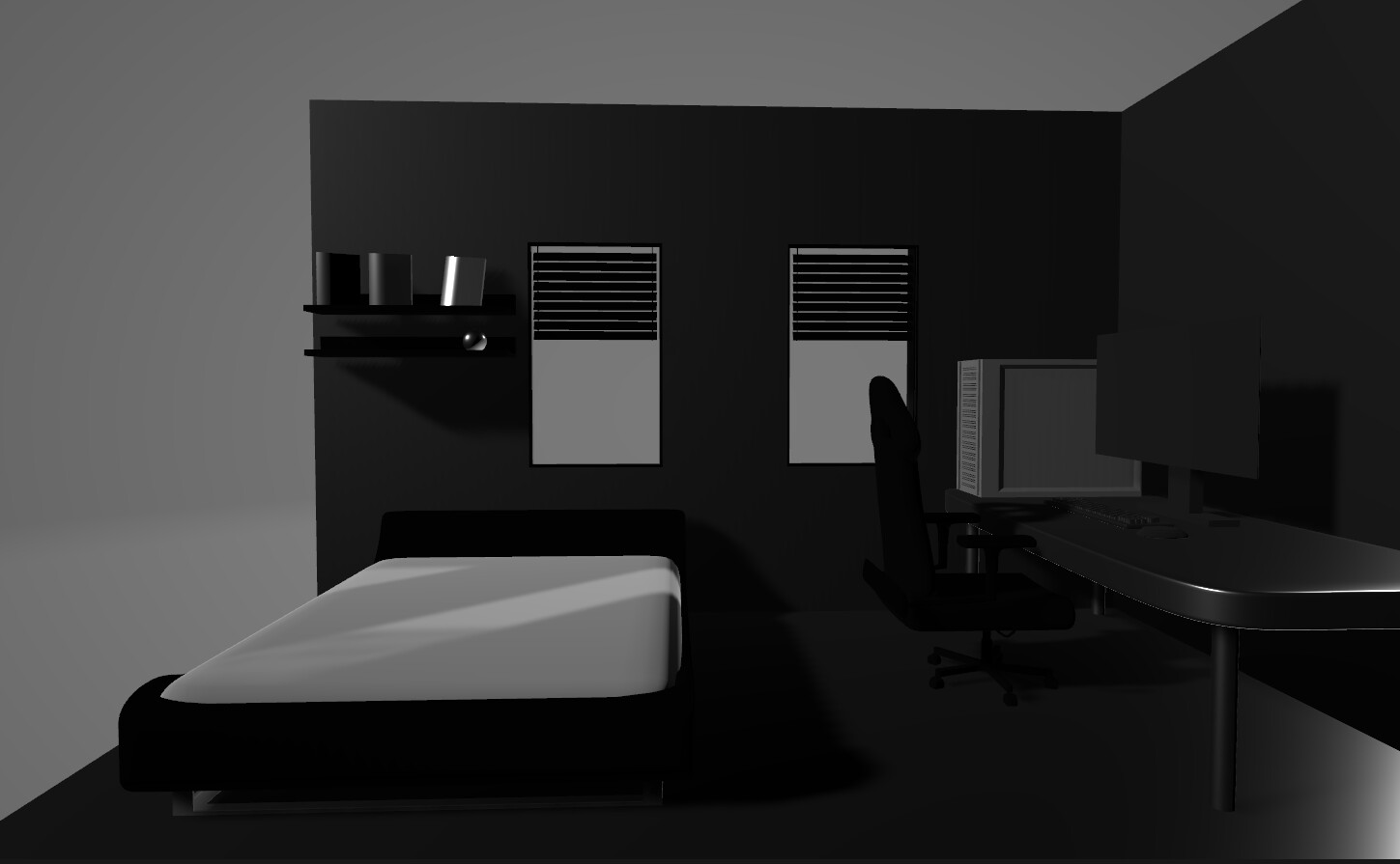 ArtStation - 3d room first draft | Game Assets