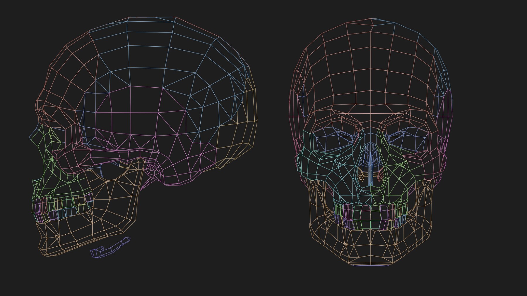 ArtStation - Low poly hand painted human Anatomy model | Resources
