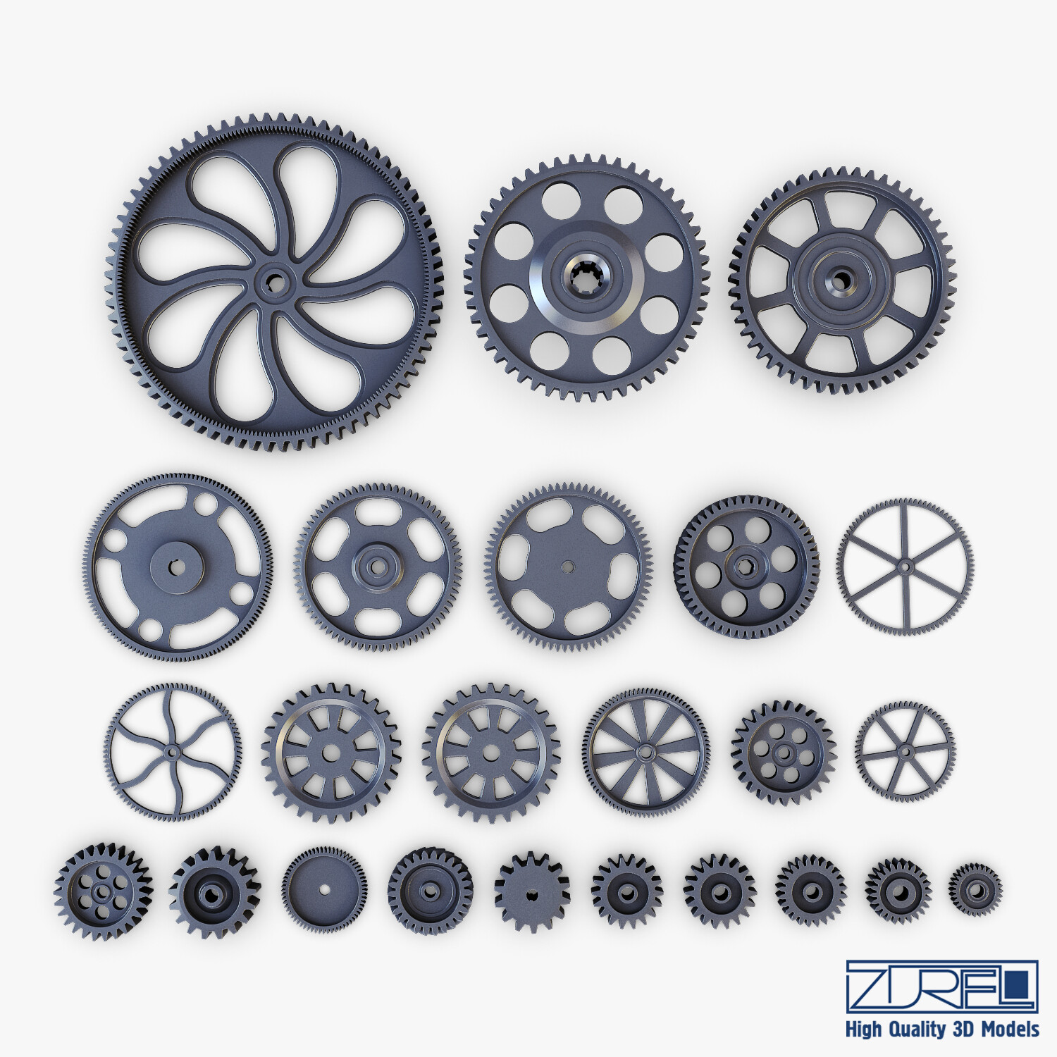 ArtStation - Gears Set v 1 | Resources