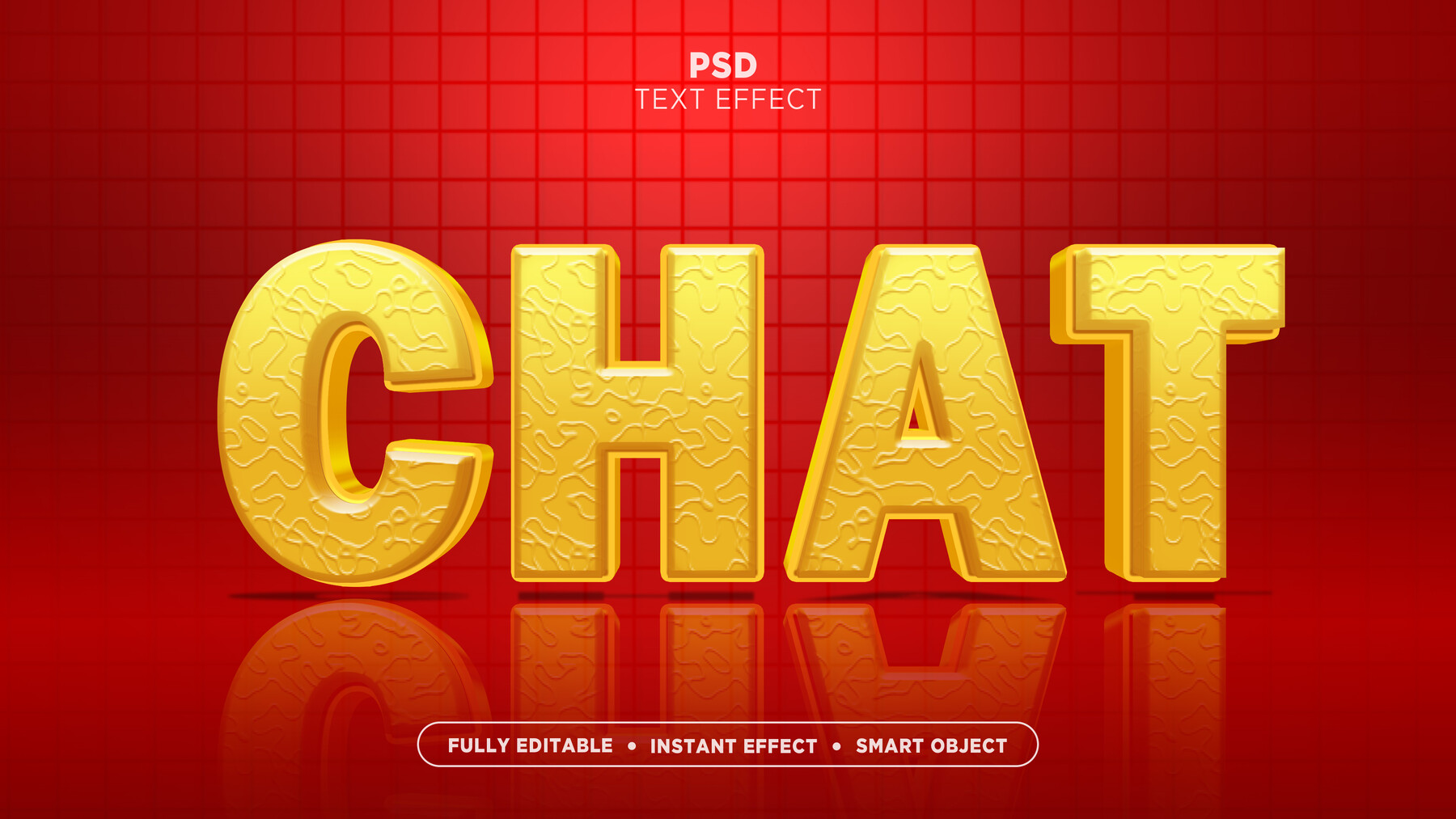 ArtStation - 3D Chat. PSD fully editable text effect. Layer style PSD mockup template. | Artworks