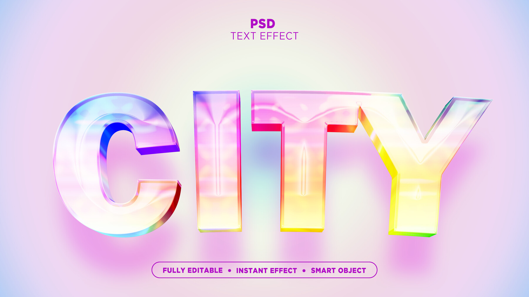 ArtStation - 3D City. PSD fully editable text effect. Layer style PSD ...