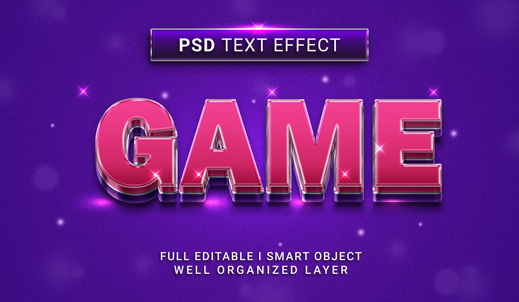 ArtStation - 3D Game. PSD fully editable text effect. Layer style PSD ...