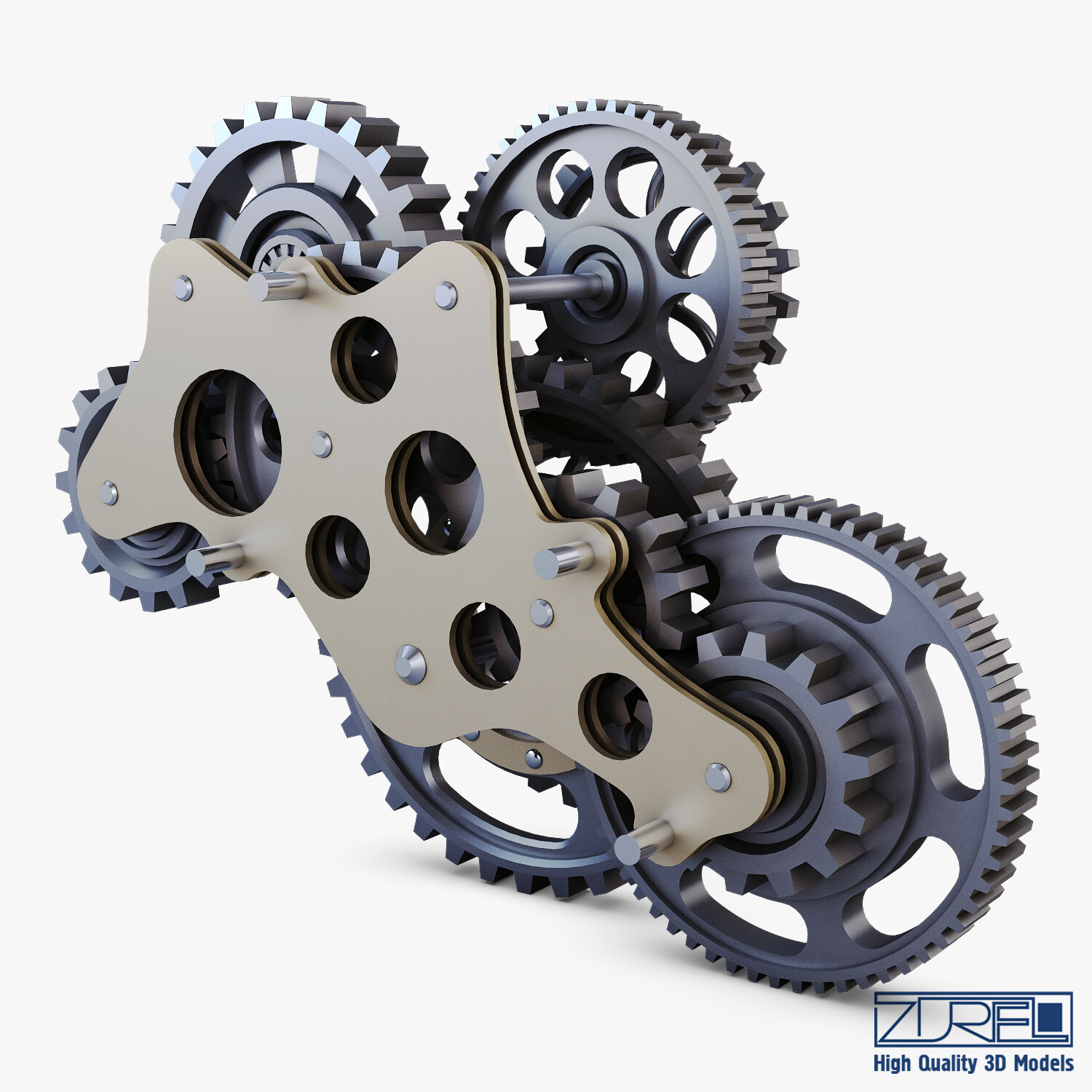 ArtStation - Gear Mechanism Low Poly v 3 | Resources