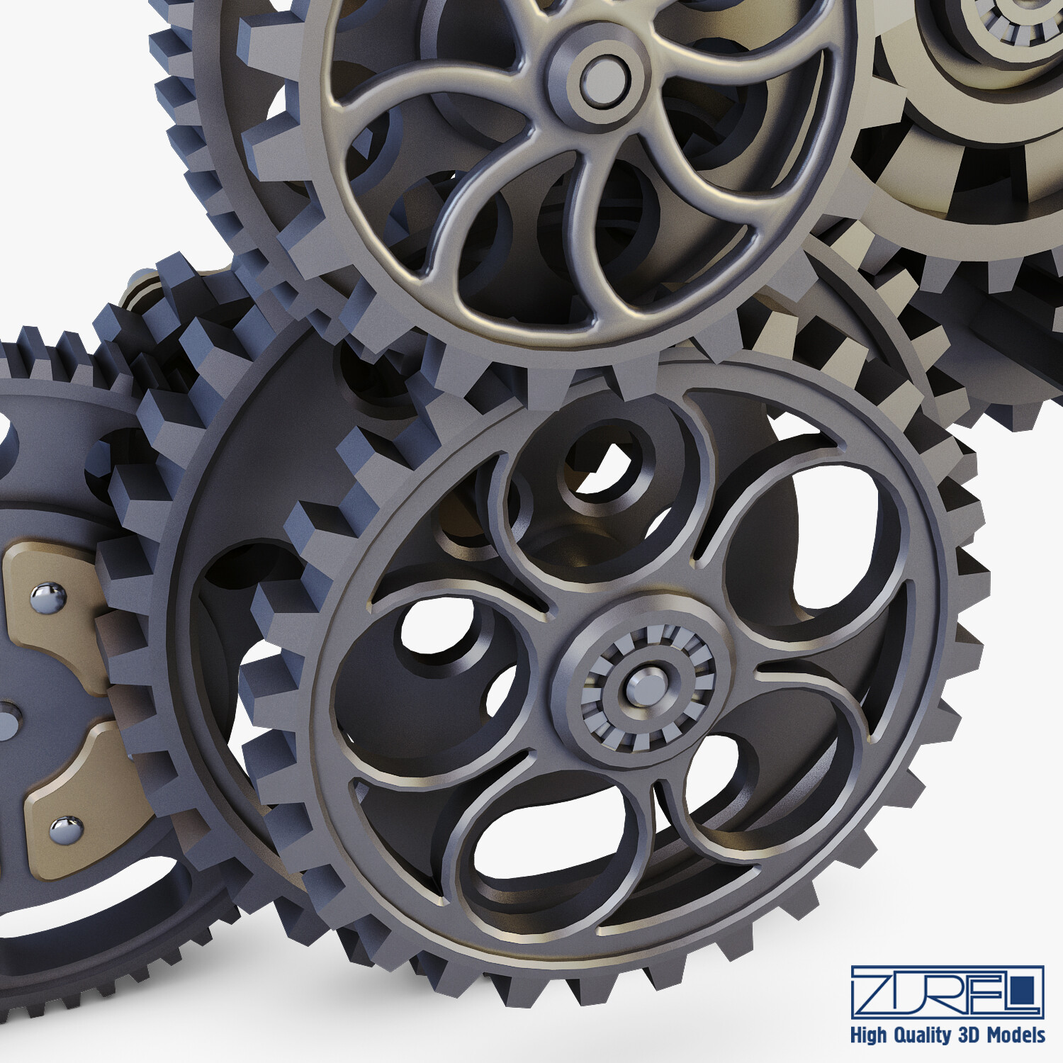 ArtStation - Gear Mechanism Low Poly v 3 | Resources