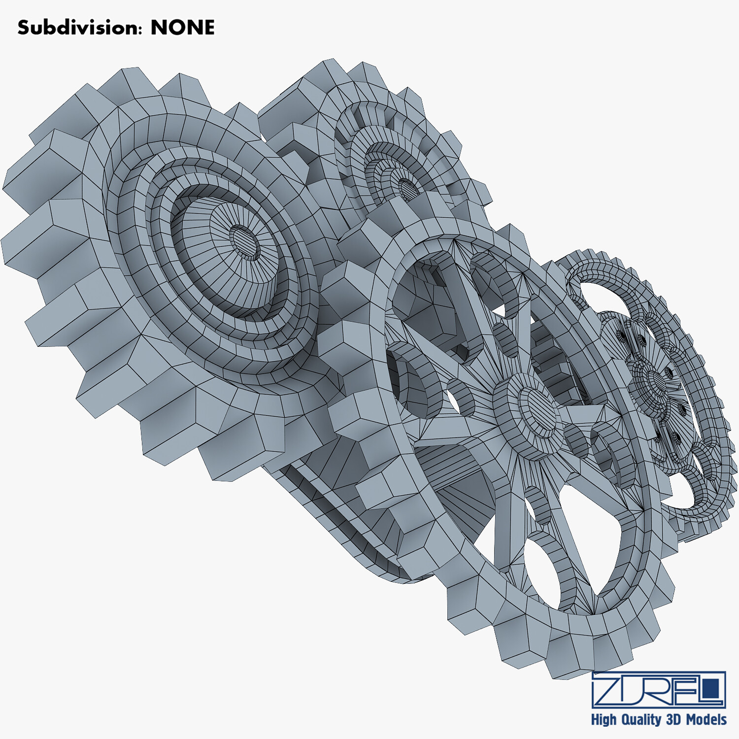 ArtStation - Gear Mechanism Low Poly v 6 | Resources