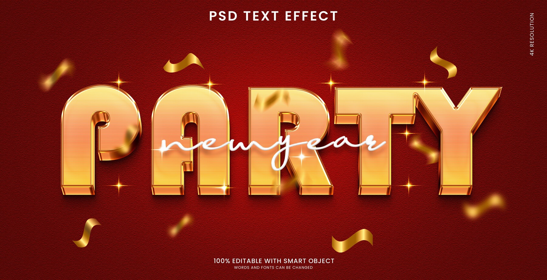 ArtStation - 3D Party. PSD fully editable text effect. Layer style PSD ...